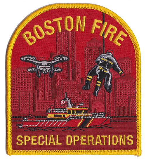 Boston Special Operations Marine Fire Patch | Eagle Emblems & Graphics
