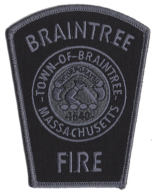 Braintree. MA Subdued Department Fire Patch | Eagle Emblems & Graphics