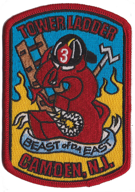 Camden, NJ Tower Ladder 3 Beast of the East Fire Patch | Eagle Emblems ...