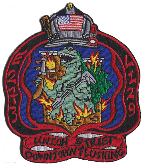 New York City E273 L129 Downtown Flushing Red Fire Patch | Eagle ...