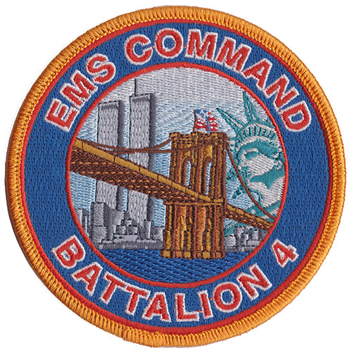 New York City Fire EMS Command Battalion 4 Patch | Eagle Emblems & Graphics