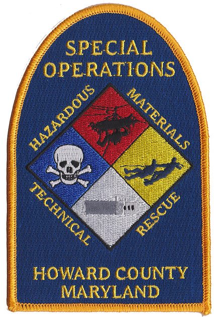 Howard County, MD Special Operations Haz Mat Fire Patch | Eagle Emblems ...