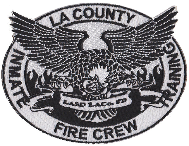 LA County Inmate Fire Crew Training Fire Patch | Eagle Emblems & Graphics