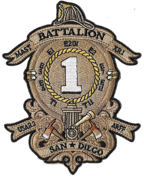 San Diego Battalion 1 Fire Patch | Eagle Emblems & Graphics