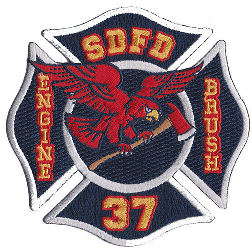 San Diego, CA Engine Brush Station 37 Fire Patch | Eagle Emblems & Graphics