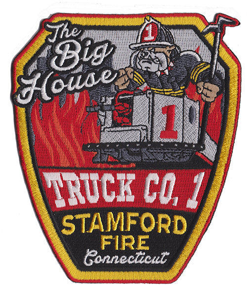 Stamford, CT Truck 1 The Big House Tower Ladder Bulldog Fire Patch ...
