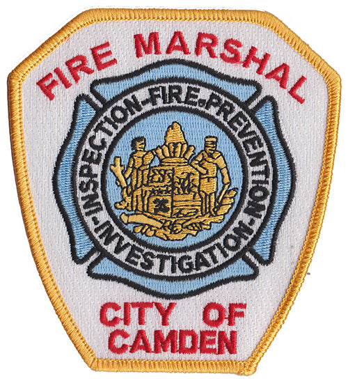 Camden, NJ Fire Marshal Fire Patch | Eagle Emblems & Graphics