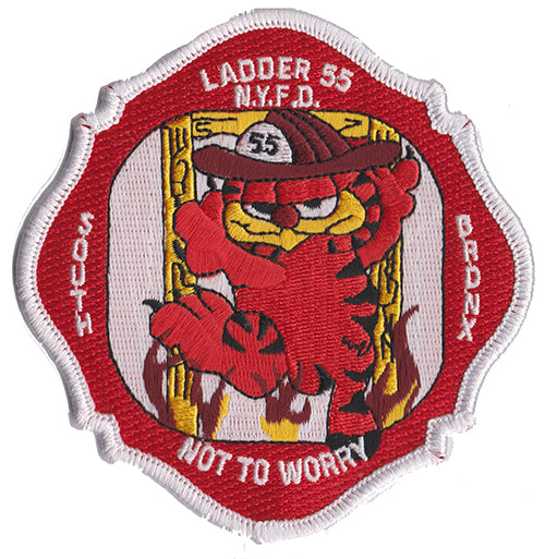 New York City Ladder 55 South Bronx Fire Patch NEW | Eagle Emblems ...