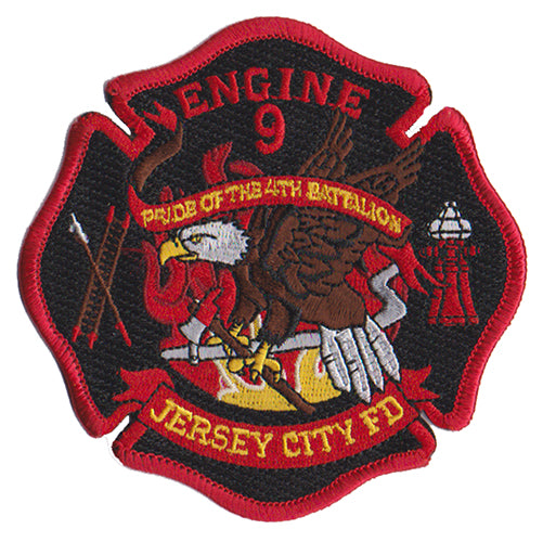 Jersey City, NJ Engine 9 Pride of the 4th Battalion Fire Patch | Eagle ...
