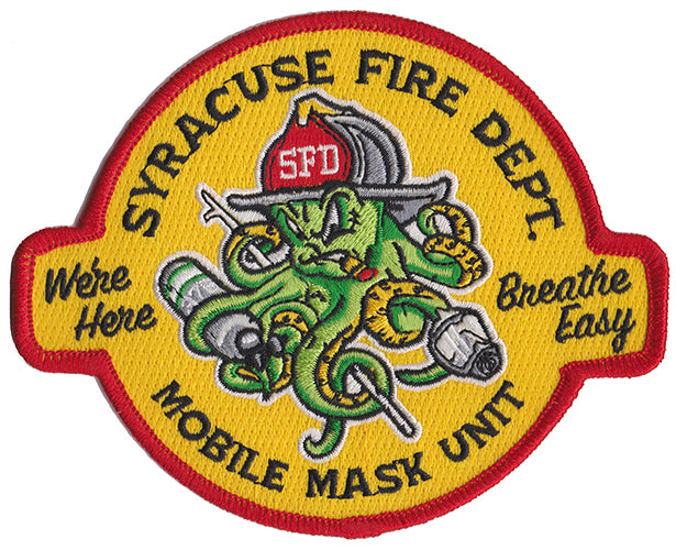 Syracuse, NY Mobile Mask Unit We're Here, Breathe Easy NEW Fire Patch ...