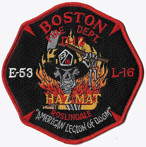Boston Engine 53 Ladder 16 American Legion of Doom Haz Mat Fire Patch ...