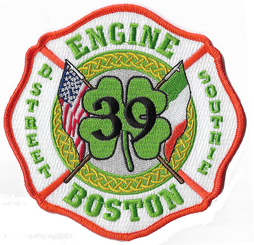 Boston Engine 39 Shamrock NEW Fire Patch Irish Shamrock | Eagle Emblems ...