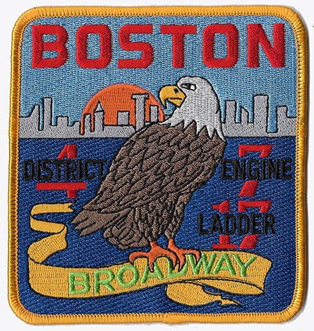 Boston Engine 7 Ladder 17 District 4 Eagle Fire Patch | Eagle Emblems ...
