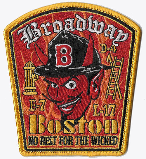 Boston Engine 7 Ladder 17 No Rest For The Wicked Fire Patch | Eagle ...