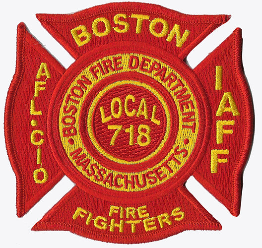 Boston Fire Dept. Local 718 Fire Patch | Eagle Emblems & Graphics