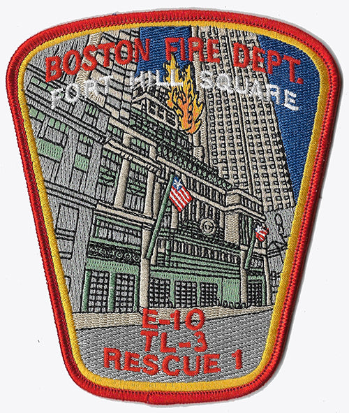 Boston Engine 10 Tower Ladder 3 Rescue 1 Ft. Hill Square Fire Patch ...
