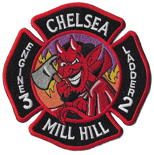 Chelsea, MA E3 L 2 Mill Hill"Red Devil" Fire Patch | Eagle Emblems ...