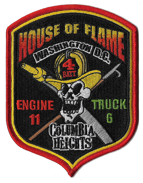 DCFD Engine 11 Truck 6 House of Flame Fire Patch | Eagle Emblems & Graphics
