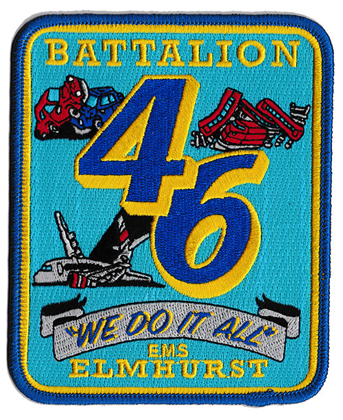 New York City EMS Battalion 46 NEW Fire Patch | Eagle Emblems & Graphics