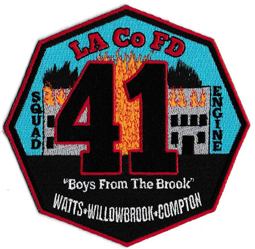 LA County Station 41 Building With Flames New Fire Patch | Eagle ...