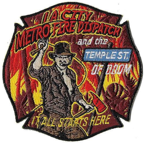 LAFD Metro Fire Dispatch Indiana Jones NEW Patch | Eagle Emblems & Graphics