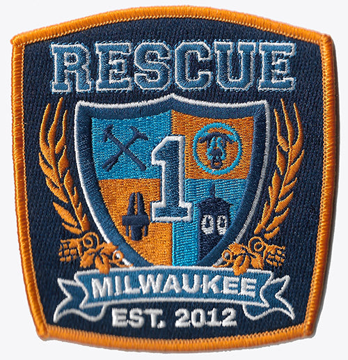 Milwaukee Rescue 1 New Design Fire Patch | Eagle Emblems & Graphics