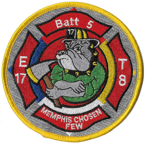 Memphis Engine 17 Truck 8 Batt. 5 Round Fire Patch | Eagle Emblems ...