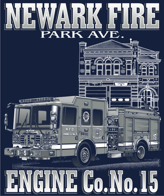 Newark Fire Dept. Engine 15 - 5XL ONLY Fire Tee | Eagle Emblems & Graphics