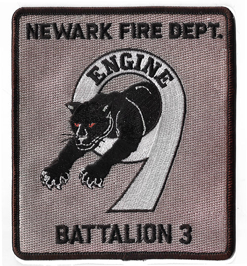 Newark Engine 9 Battalion 3 Fire Patch | Eagle Emblems & Graphics