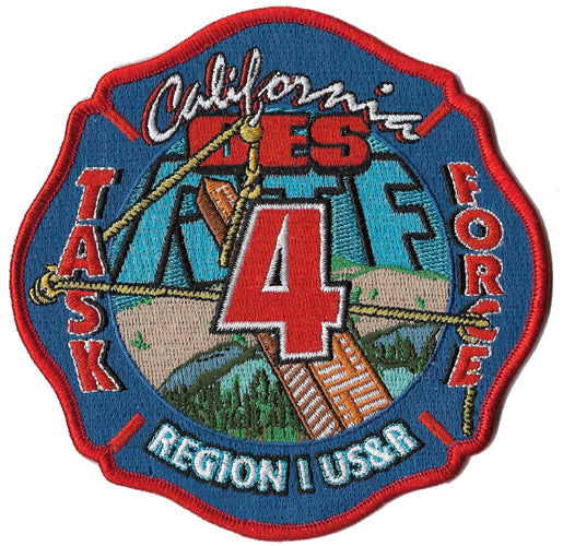 California USAR Task Force 4 Fire Patch | Eagle Emblems & Graphics