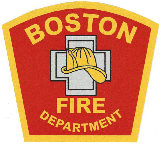 Boston Fire Department 4" Vinyl Decal | Eagle Emblems & Graphics