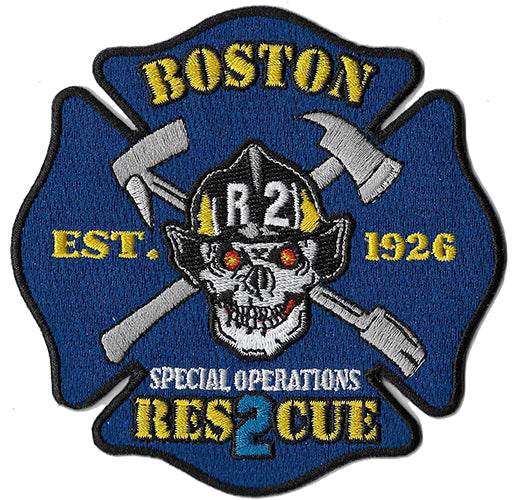 Boston Rescue 2 Special Operations New Blue Fire Patch | Eagle Emblems ...