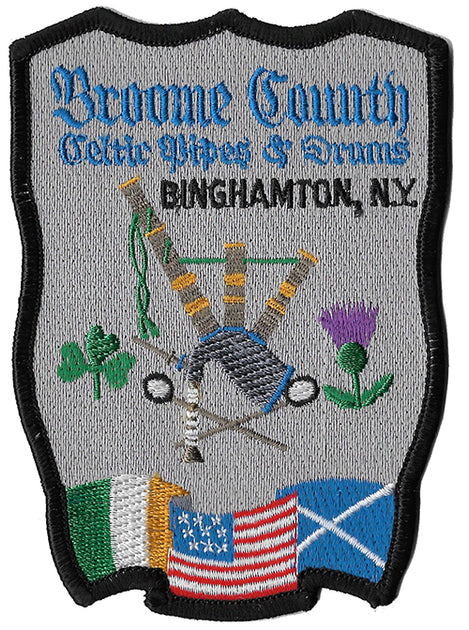 Broome County, NY Pipes & Drums Patch | Eagle Emblems & Graphics