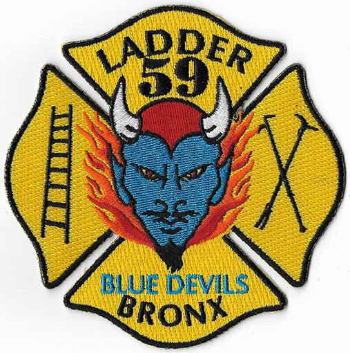 New York City Ladder 59 Bronx Blue Devils Fire Patch | Eagle Emblems ...