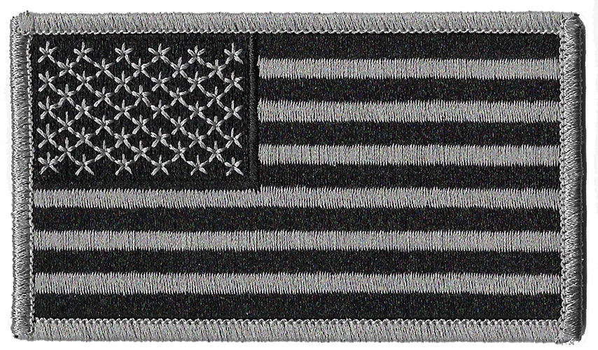 USA Grey Scale Subdued Flag Uniform Patch | Eagle Emblems & Graphics
