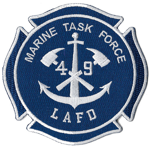 LAFD Marine Task Force 49 Anchor Design Patch | Eagle Emblems & Graphics