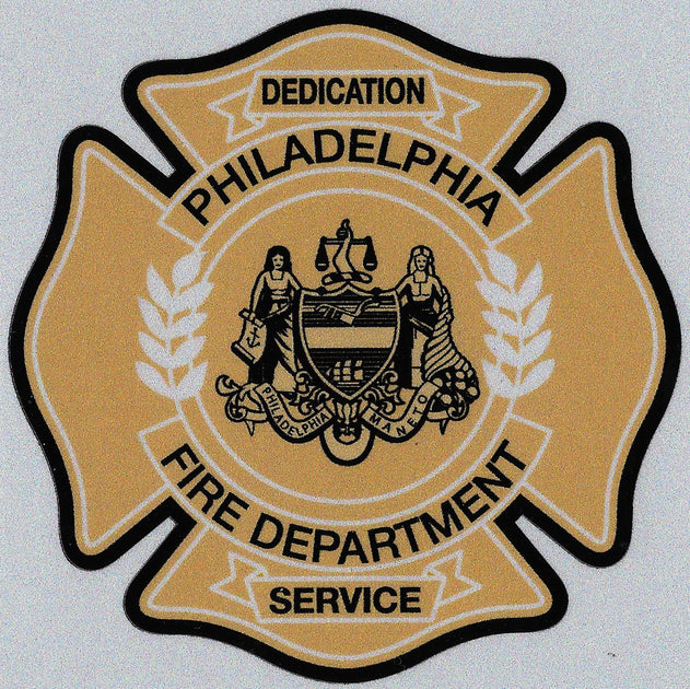 Philadelphia Fire Department 4" Vinyl Decal | Eagle Emblems & Graphics