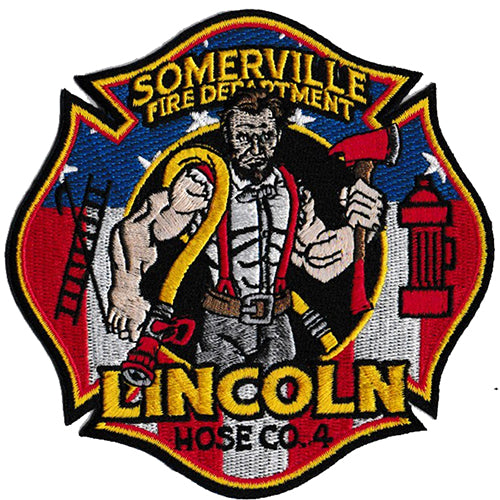Somerville, NJ Lincoln Hose Co. 4 Flag Design Fire Patch | Eagle ...